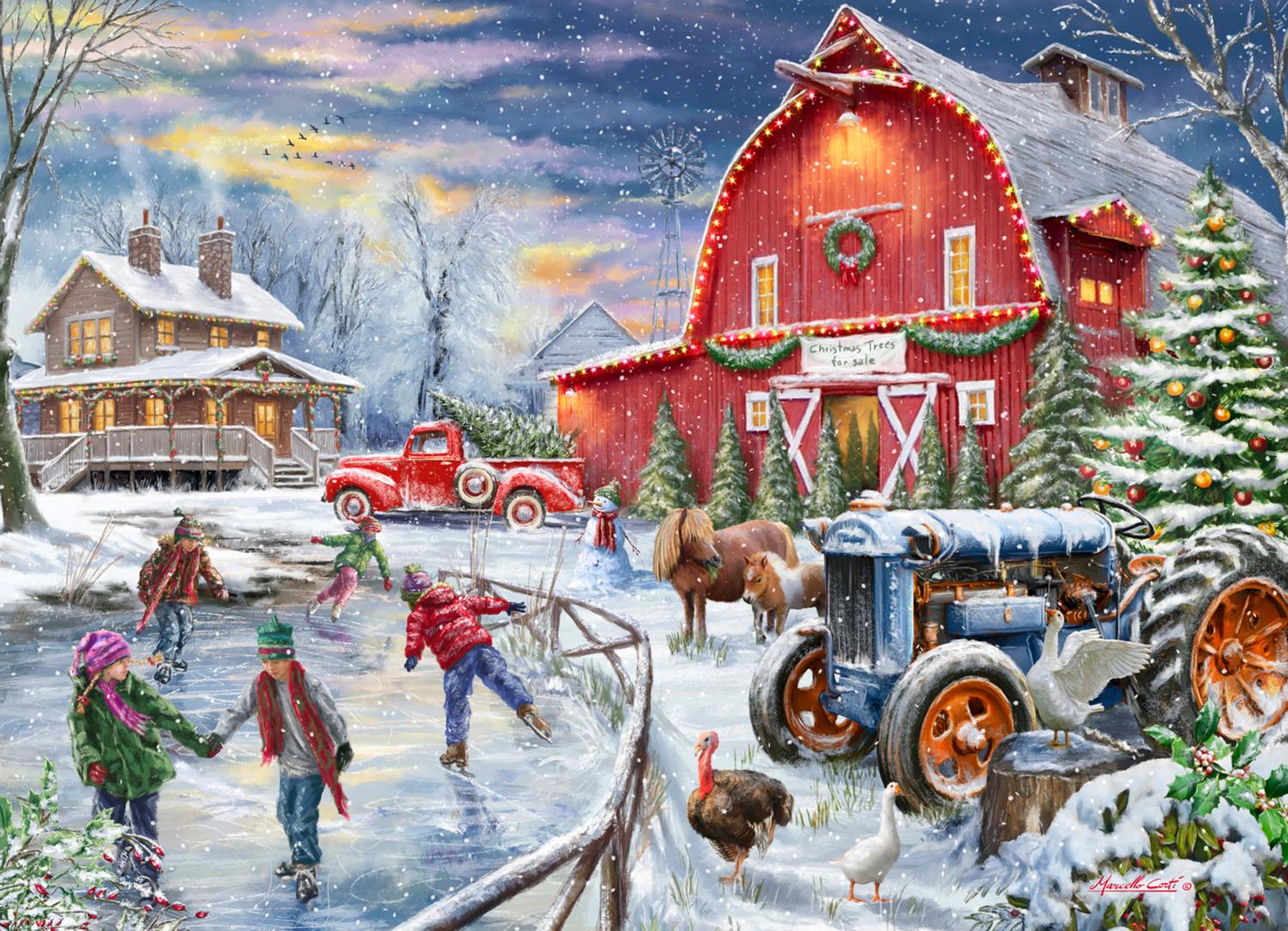 Christmas farm scene | Jigsaw King