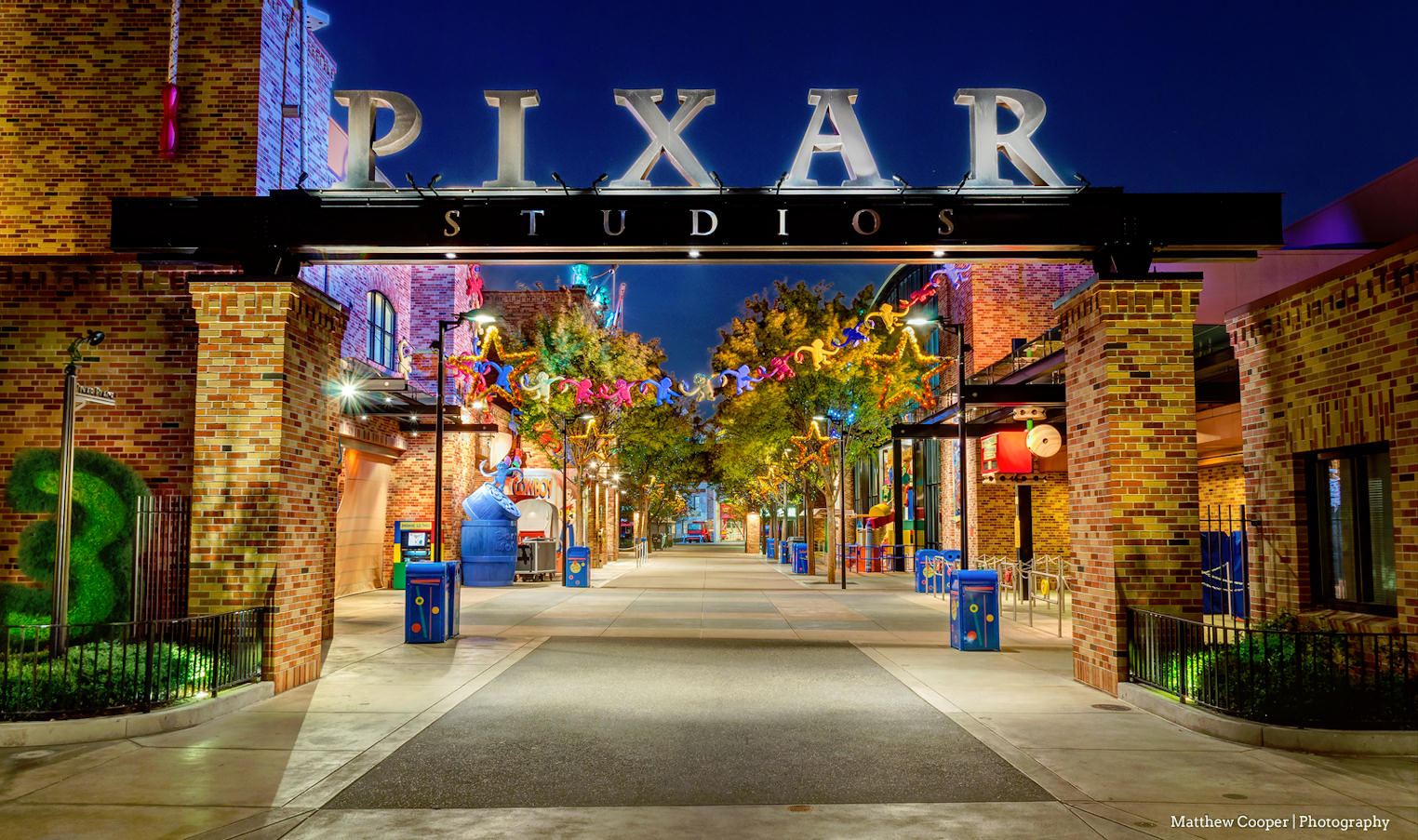 Pixar studios entrance at night | Jigsaw King